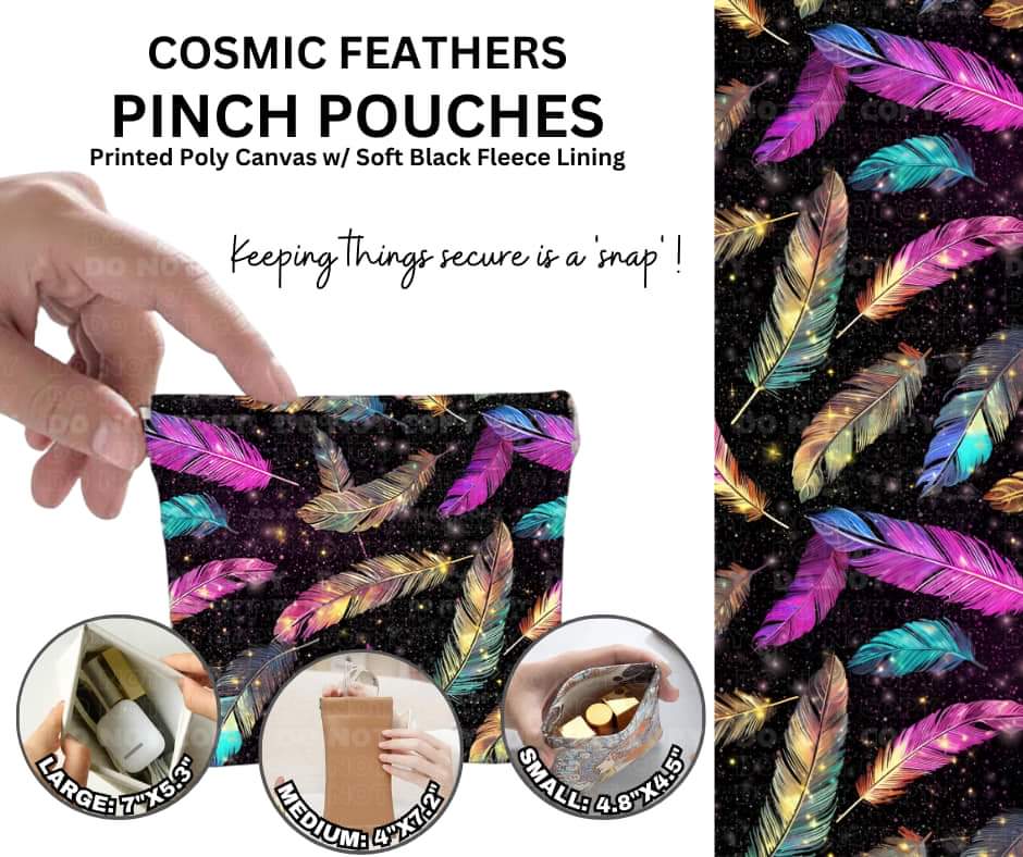 Cosmic Feathers Pinch Pouches – Shipping Department