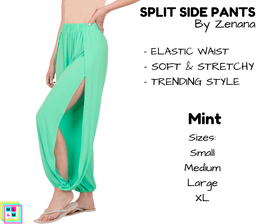 Split Side Pants - Mint – Shipping Department